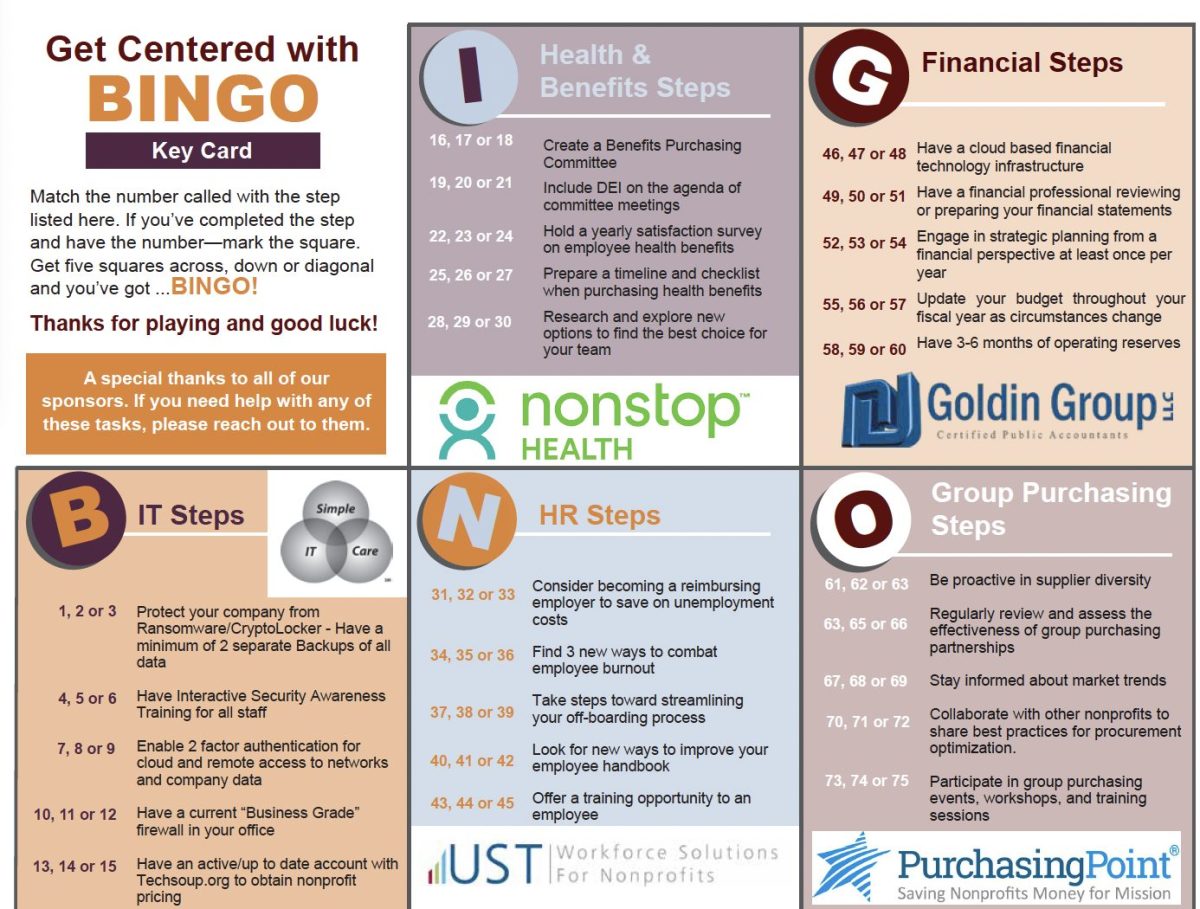 Yet Another Thrilling Session of BINGO - Center for Nonprofit Advancement